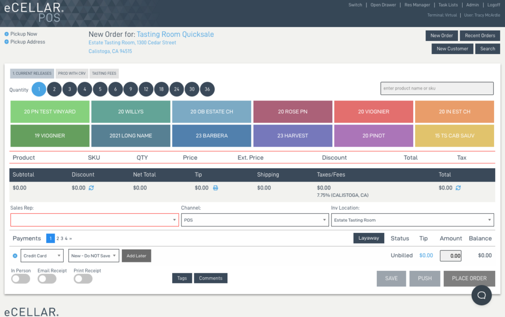 Streamline Sales with eCellar Winery Point of Sale Software